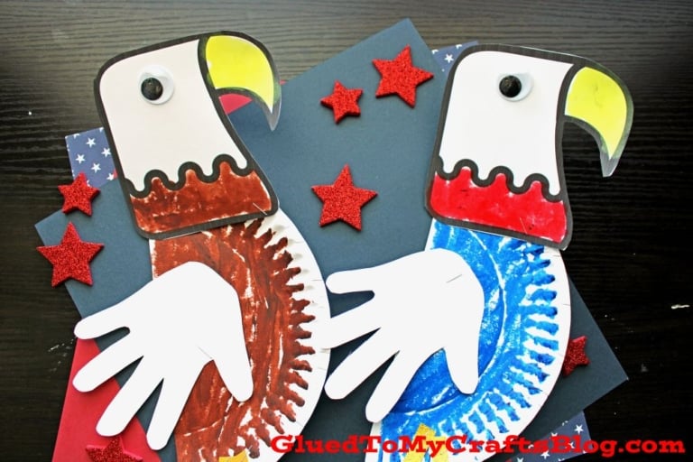 Paper Plate Bald Eagle Craft Idea