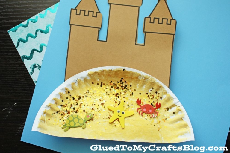 Paper Plate Sand Castle Craft