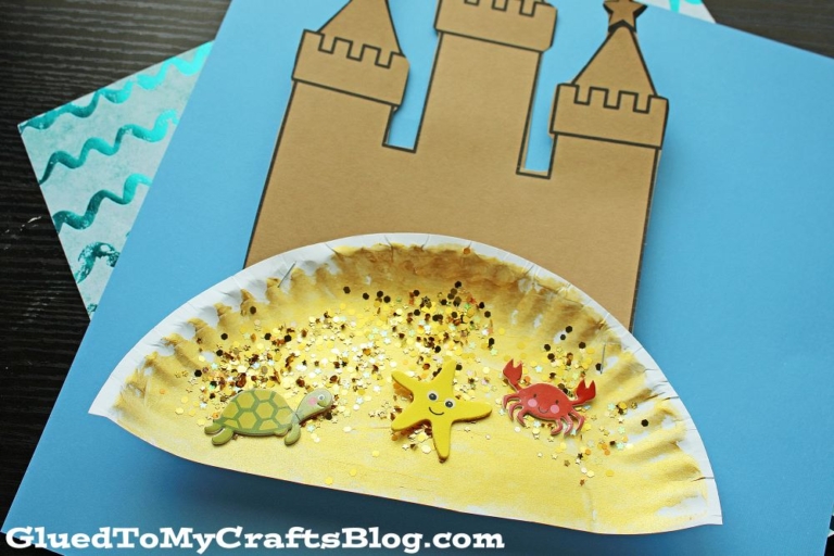Paper Plate Sand Castle Craft