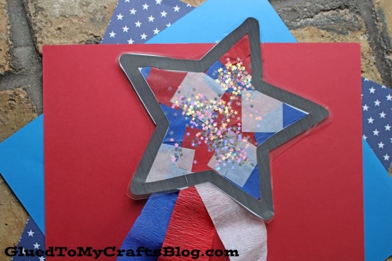 Patriotic Star Suncatcher Craft Idea