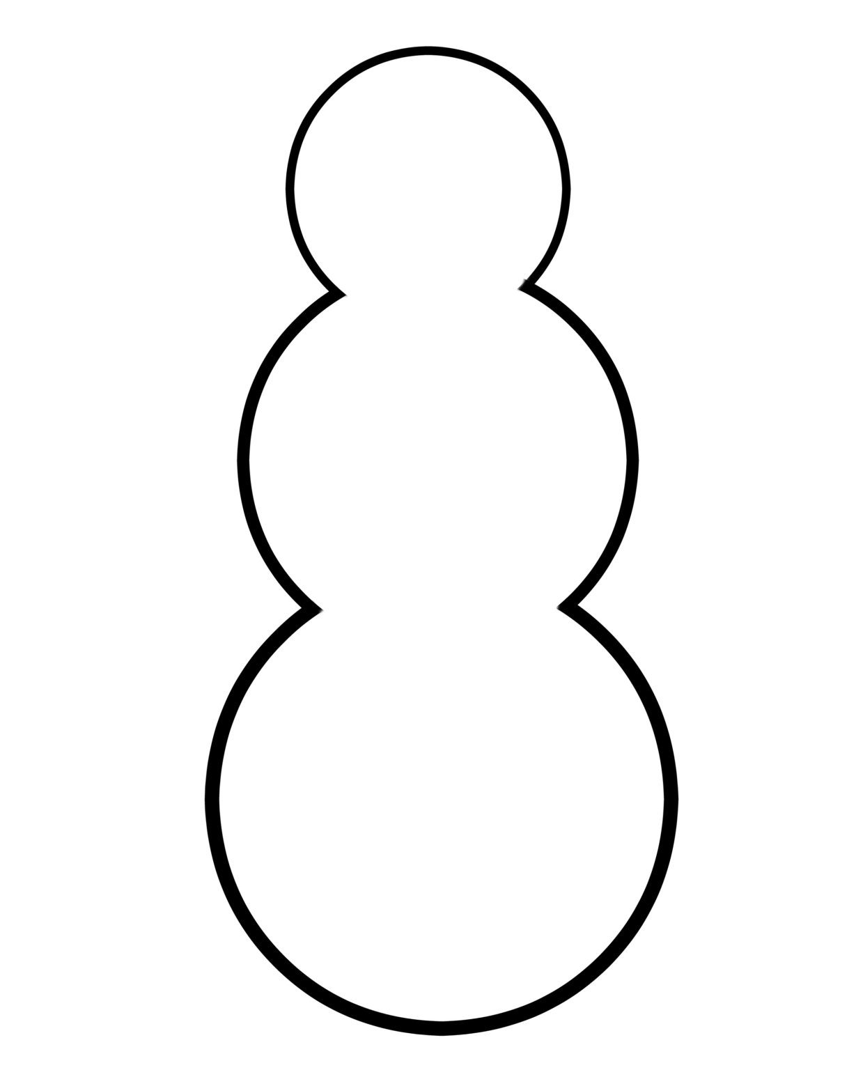 Snowman Outline Printable - Landing Page