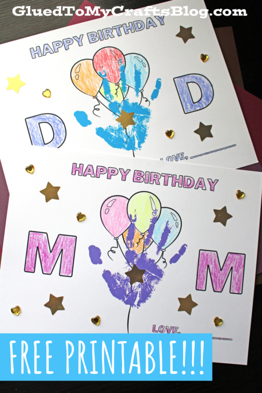 Handprint Happy Birthday Keepsake