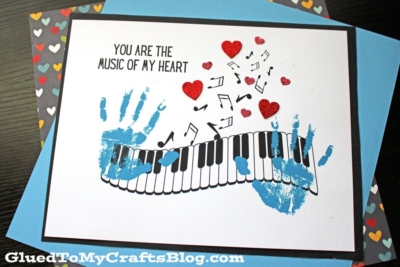 Handprint Piano Keys Keepsake