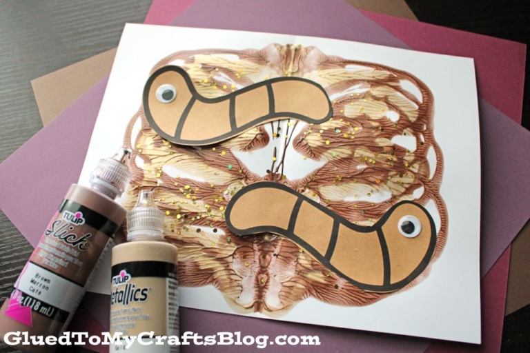 Paint Splat Worm Craft Idea For Kids