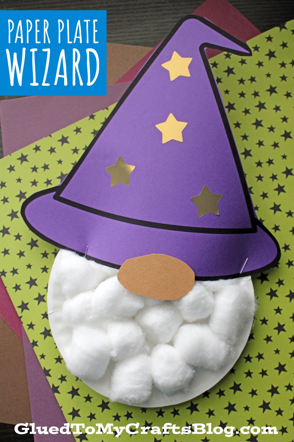 Cotton Ball Wizard Craft Idea