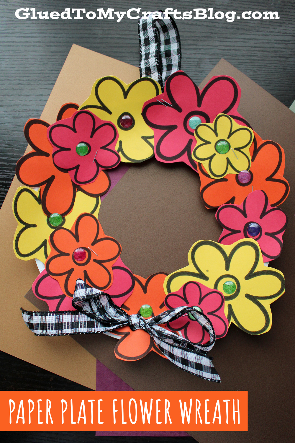 Paper Plate Flower Wreath Craft Idea For Kids