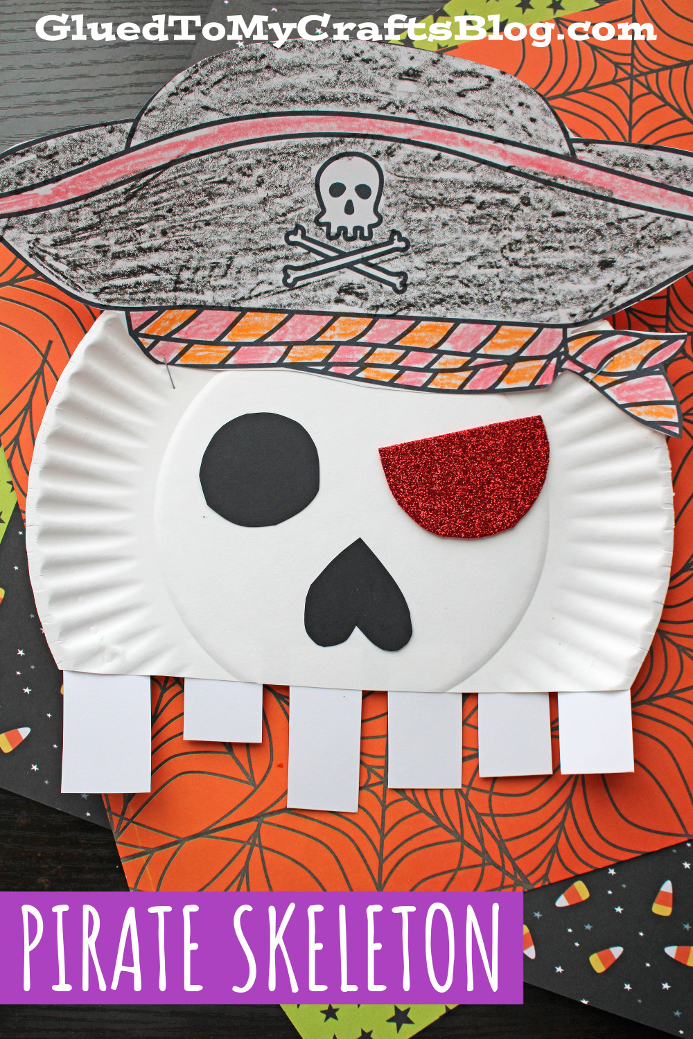 Paper Plate Skeleton Pirate Craft