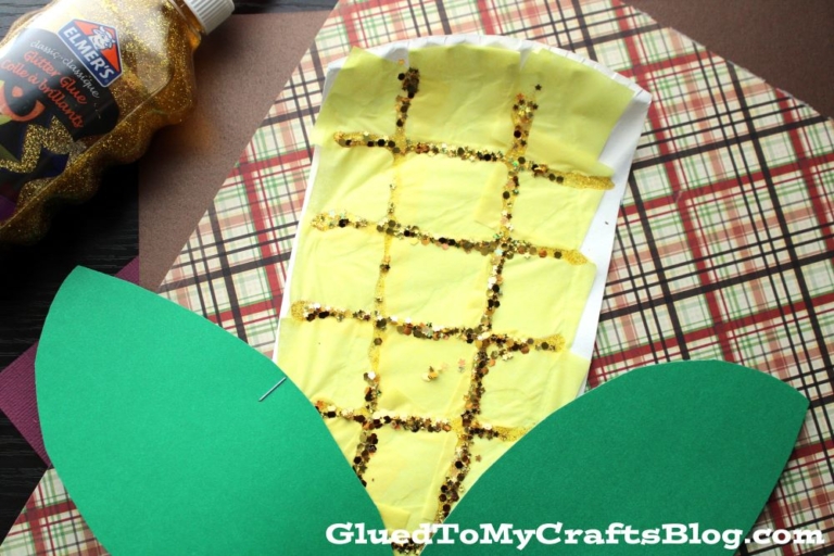 Paper Plate Corn Craft Idea For Kids