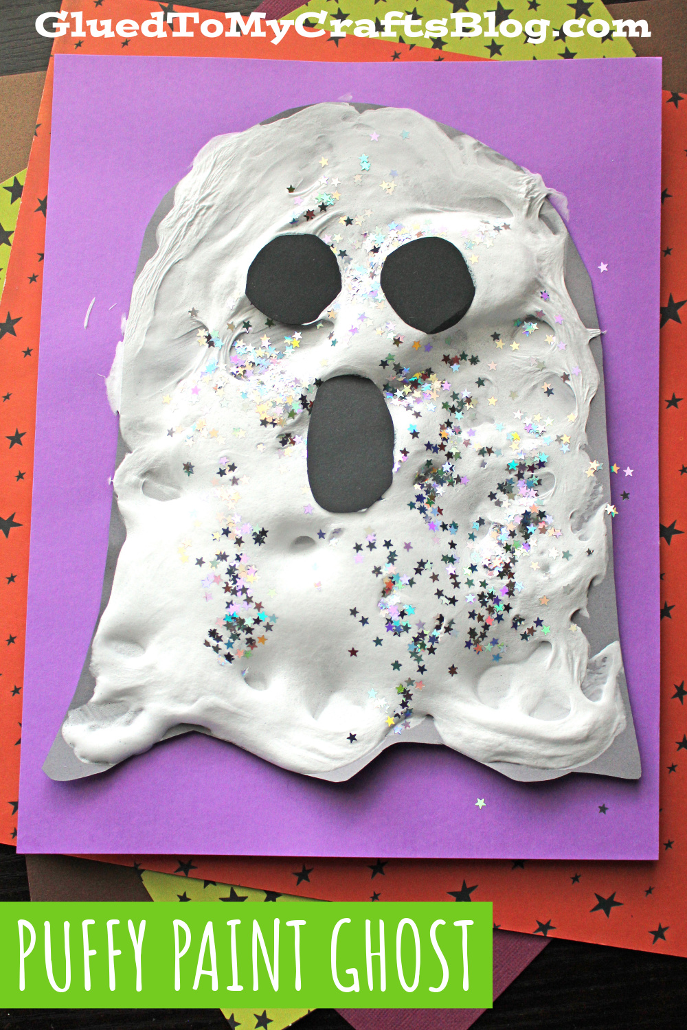 Puffy Paint Ghost Craft Idea - FREE PRINTABLE!