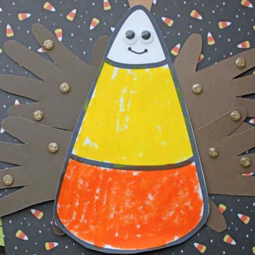 Handprint Candy Corn Butterfly Craft Idea For Kids