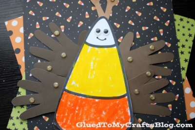 Handprint Candy Corn Butterfly Craft Idea For Kids