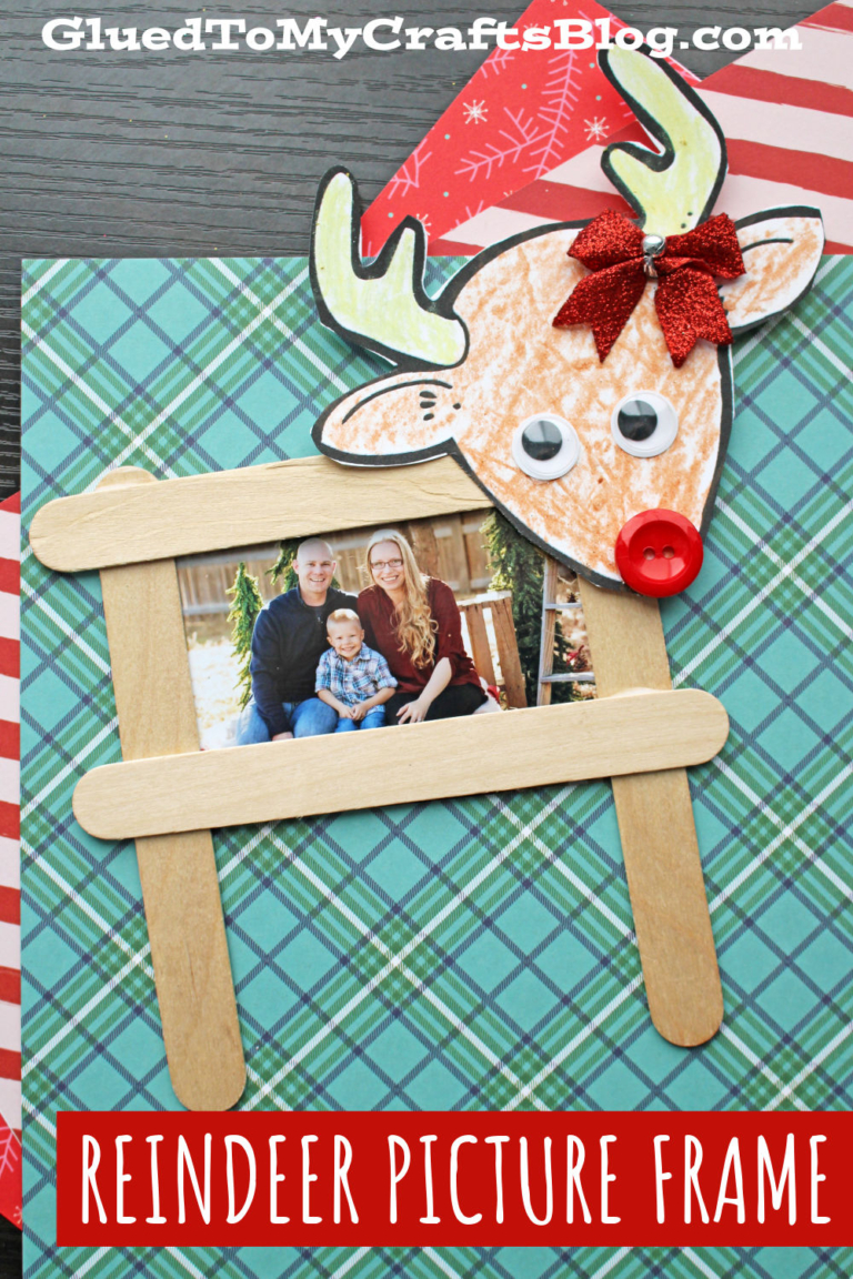 Popsicle Stick Reindeer Picture Frame Ornament