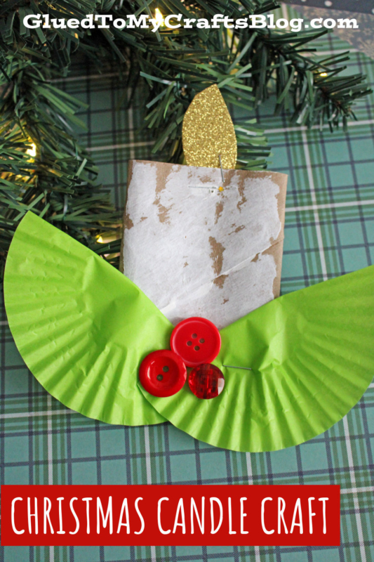 Cardboard Roll Christmas Candle Craft Idea For Kids