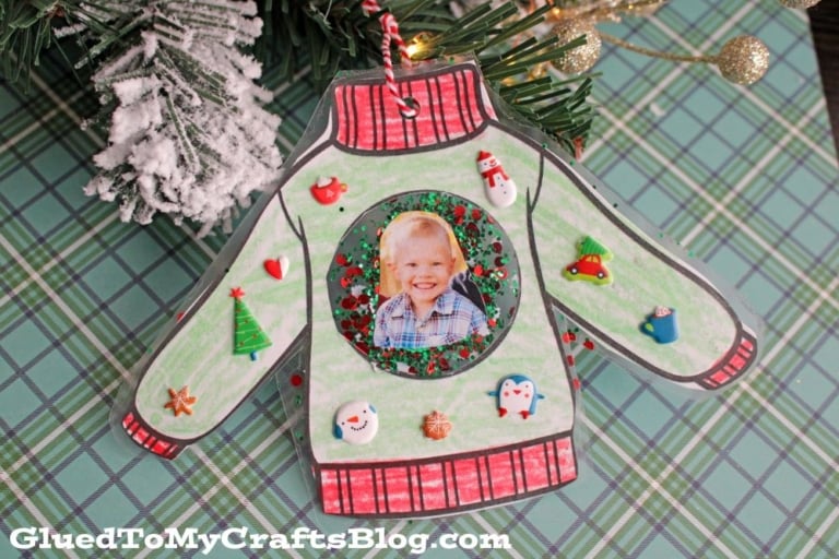 Christmas Sweater Ornament Craft For Kids