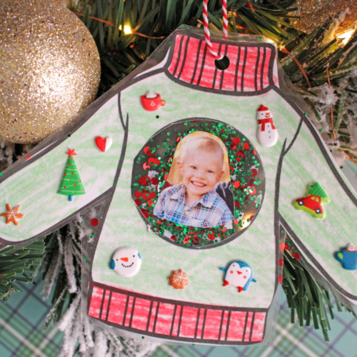 Christmas Sweater Ornament Craft For Kids