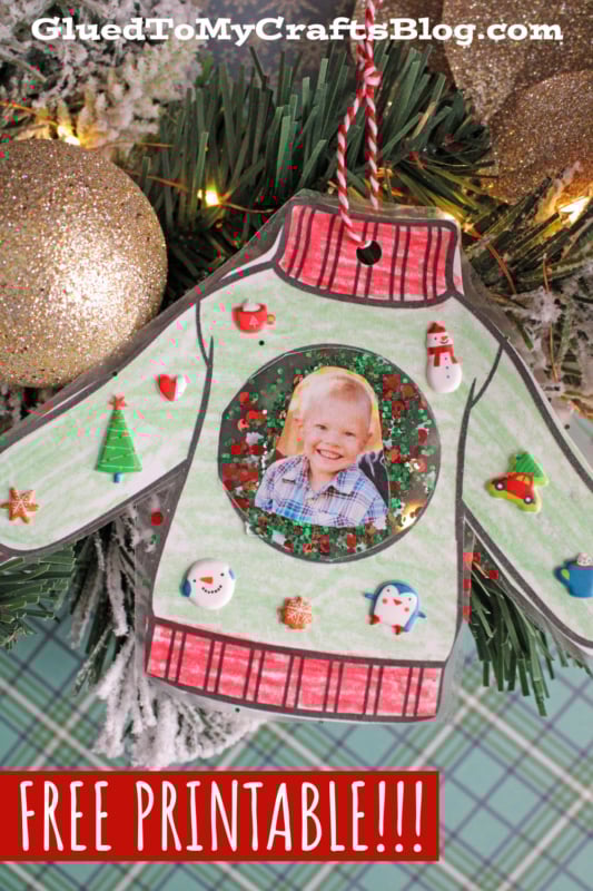 Christmas Sweater Ornament Craft For Kids