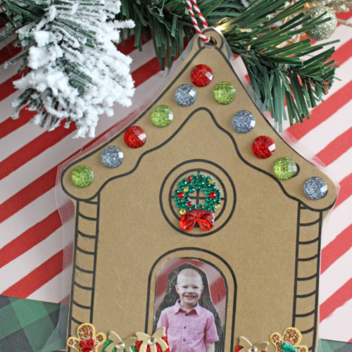 Christmas Gingerbread House Photo Ornament