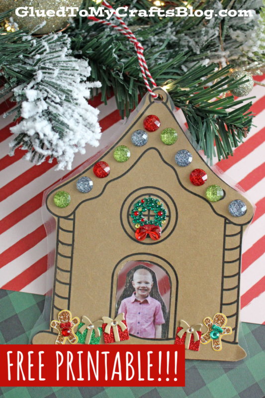Christmas Gingerbread House Photo Ornament