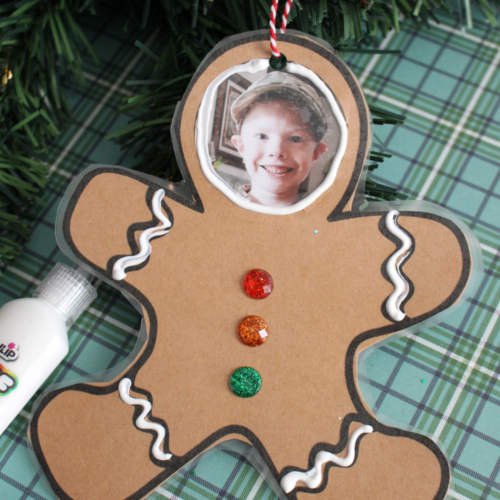 Gingerbread Man Photo Ornament Craft
