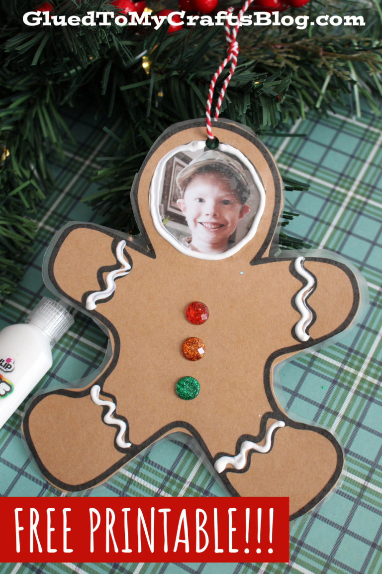 Gingerbread Man Photo Ornament Craft