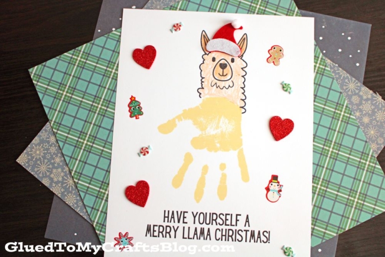 Handprint Llama Craft For Christmas - Glued To My Crafts