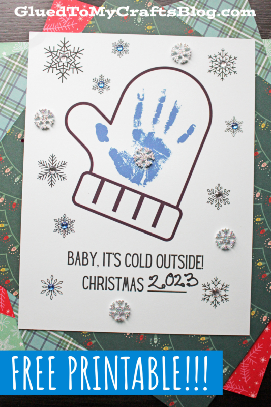 Handprint Mitten Keepsake Craft For Kids