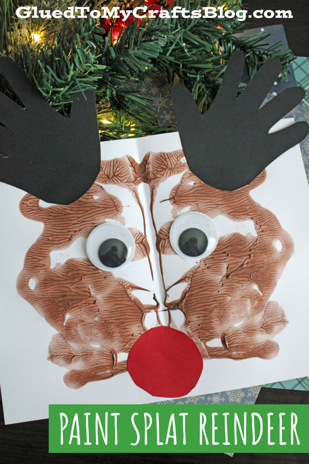 Paint Splat Reindeer Craft Idea For Kids