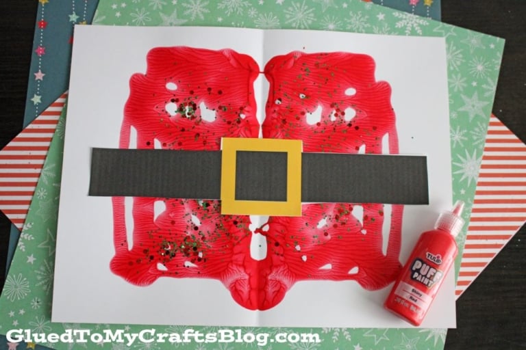 Paint Splat Santa Belly Craft For Kids
