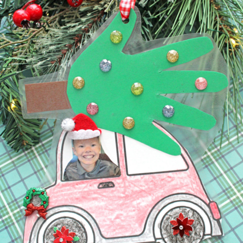 Paper Christmas Car Ornament For Kids To Make