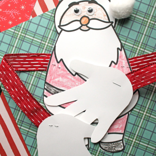 Handprint Santa Hug Craft Idea