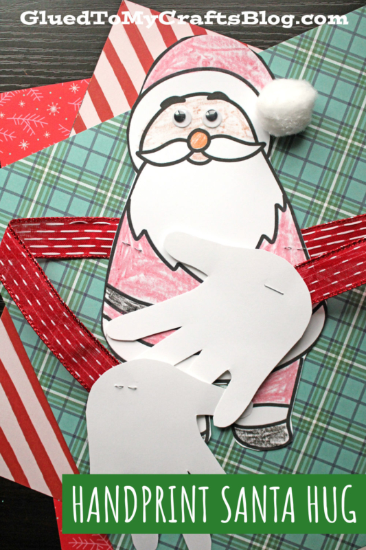 Handprint Santa Hug Craft Idea