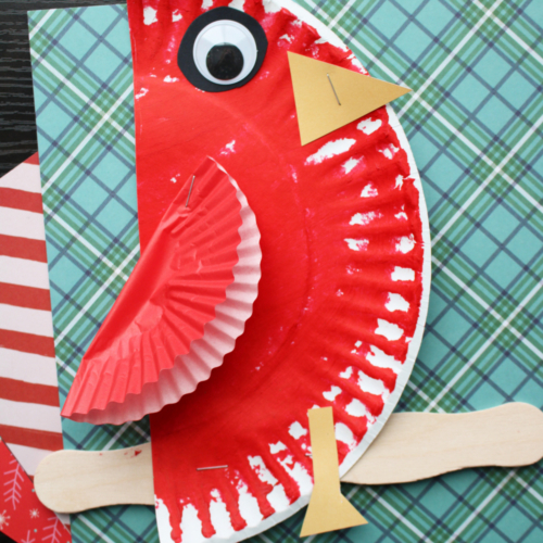 Paper Plate Cardinal Craft Idea