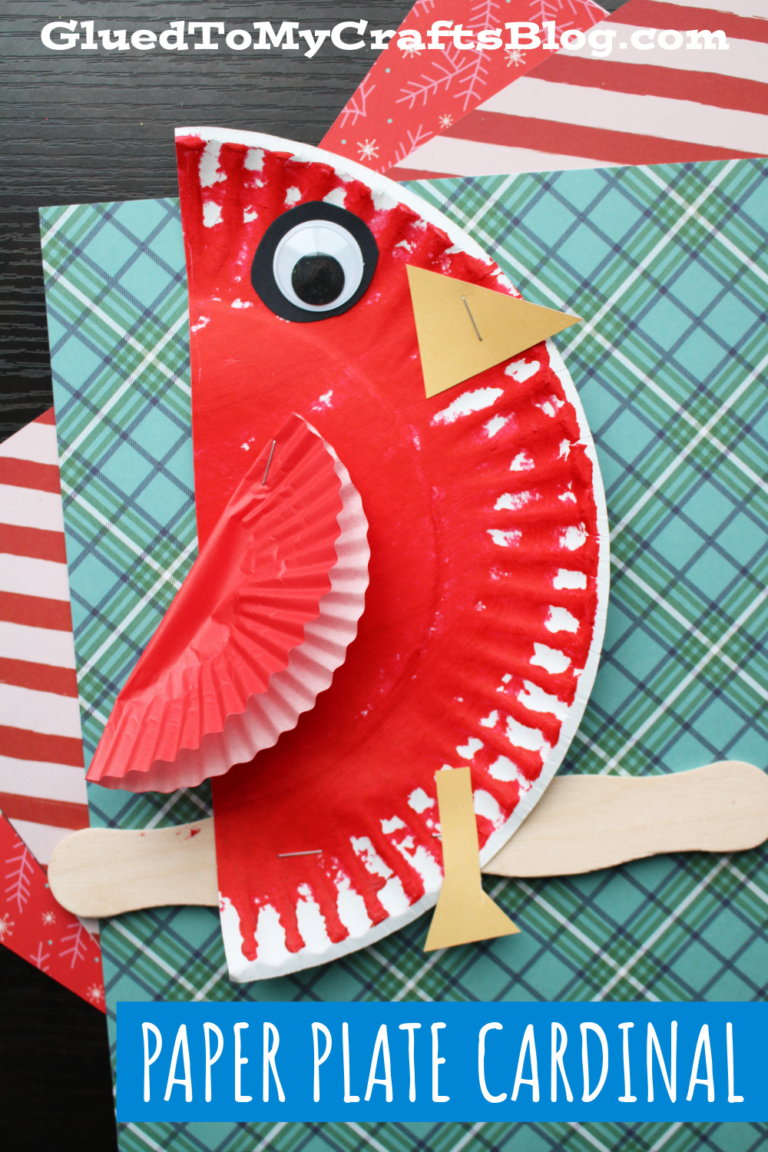 Paper Plate Cardinal Craft Idea