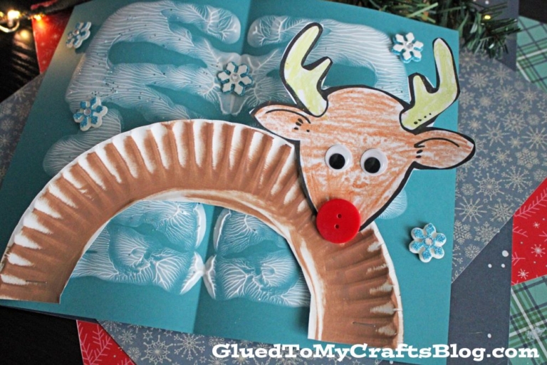Reindeer Playing In The Snow Craft Idea For Kids