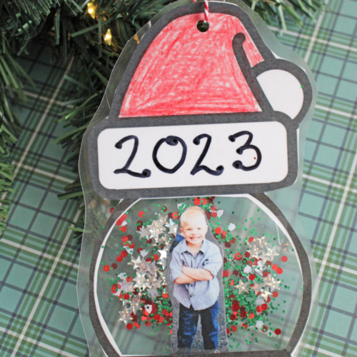 Santa Snow Globe Ornament Craft Idea