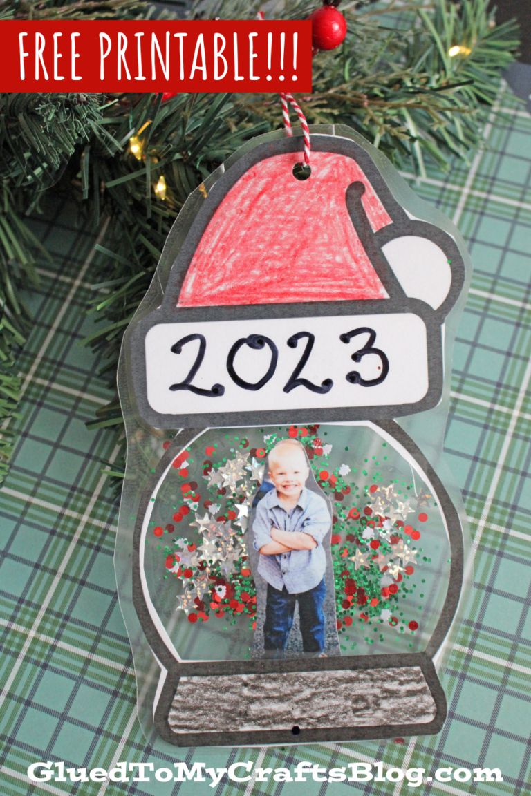 Santa Snow Globe Ornament Craft Idea