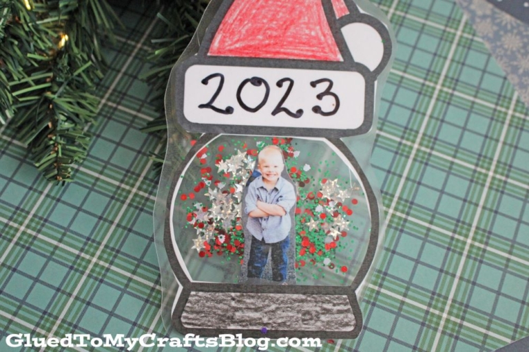 Santa Snow Globe Ornament Craft Idea