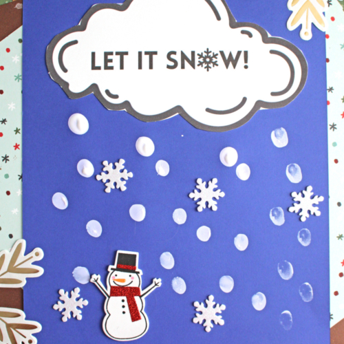 Fingerprint Snow Craft Idea For Kids