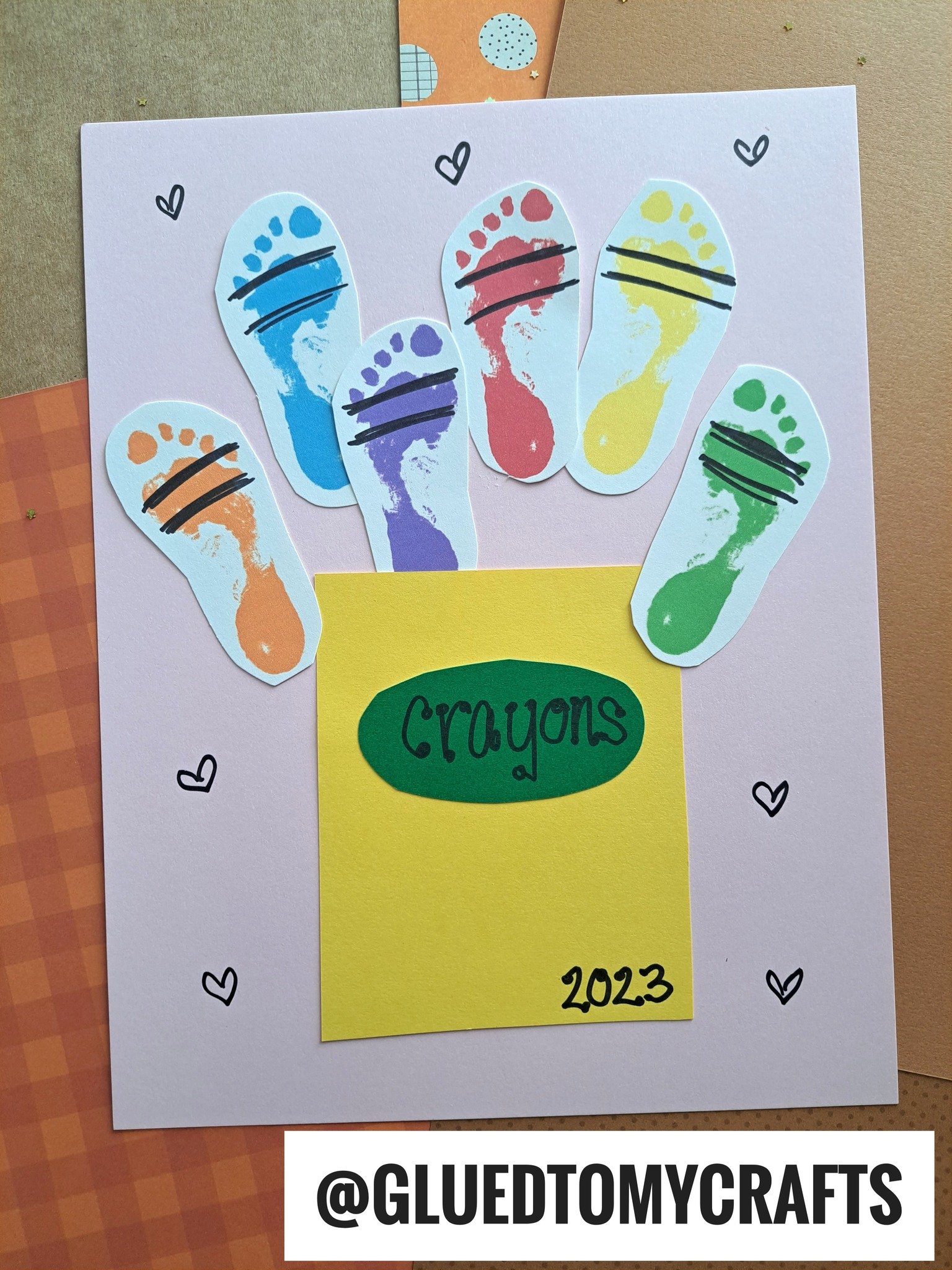 Footprint Crayons Keepsake Idea
