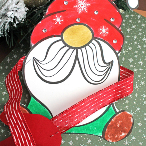 Handprint Holiday Gnome Hug Craft Idea