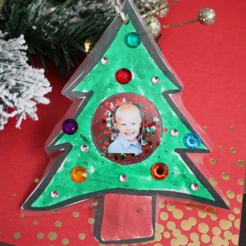 Holiday Tree Photo Ornament Craft For Kids