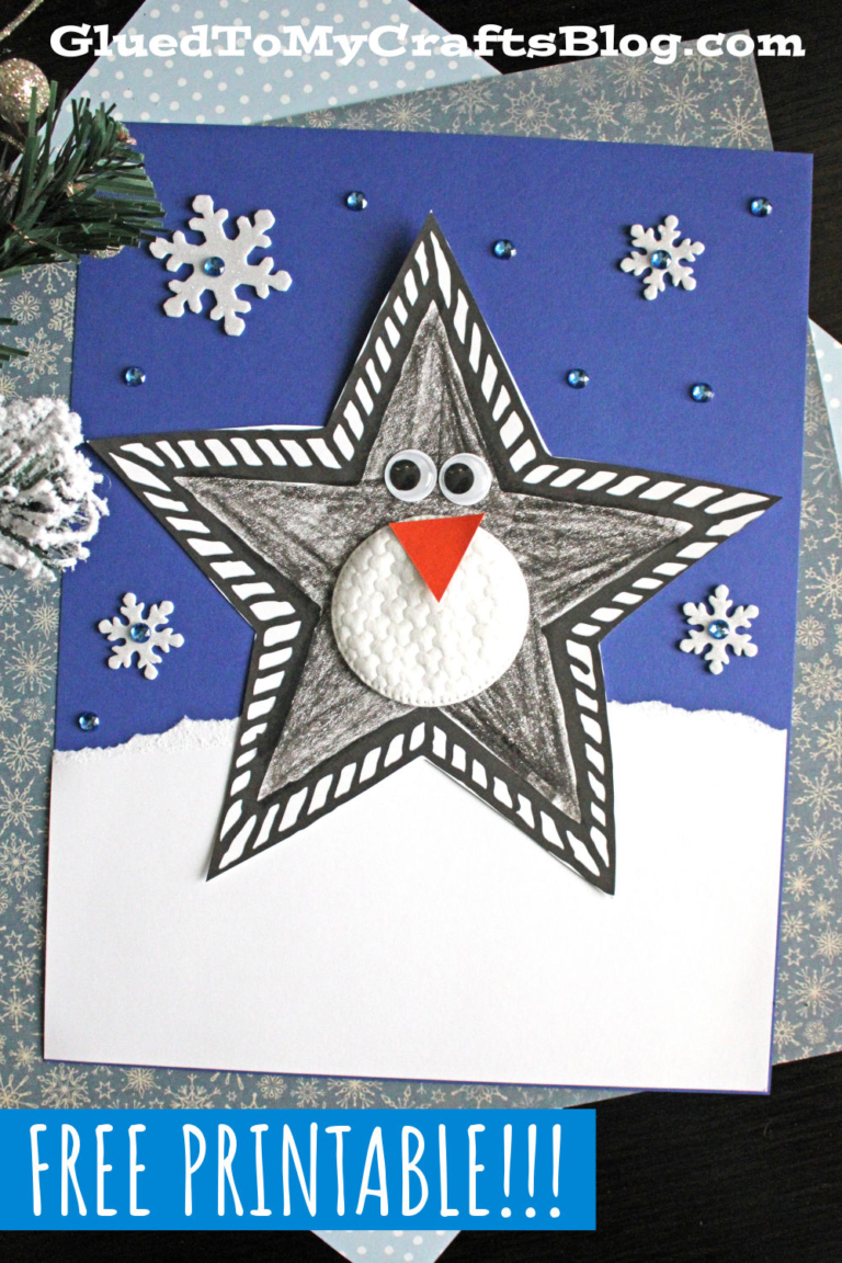 Paper Star Penguin Craft Idea For Kids