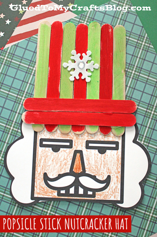 Popsicle Stick Nutcracker Hat Craft Idea