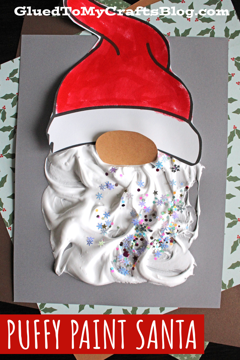 Puffy Paint Santa Gnome Craft Idea For Kids