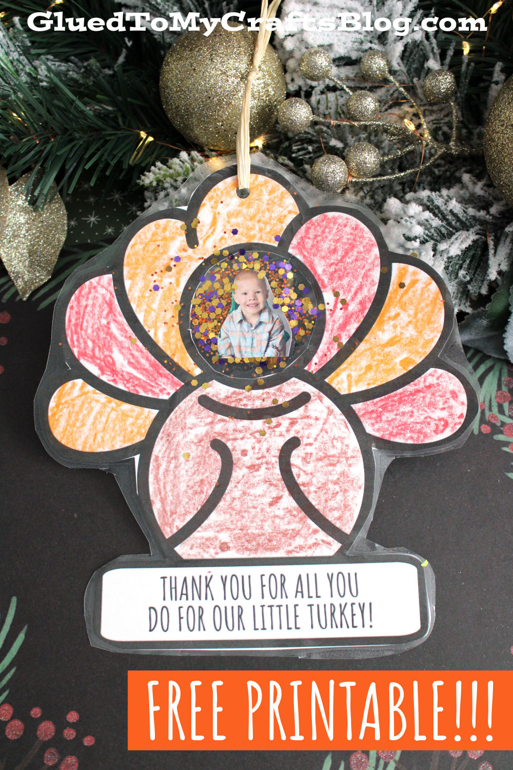 Our Little Turkey Photo Ornament Craft