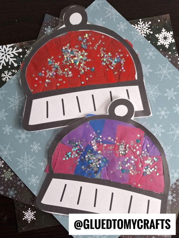 Winter Hat Suncatcher Craft Idea For Kids
