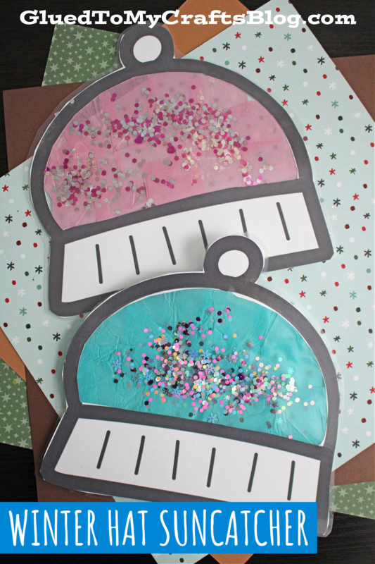 Winter Hat Suncatcher Craft Idea For Kids
