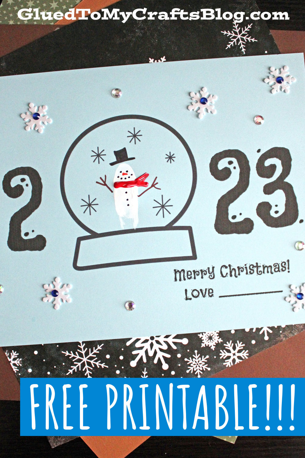 Snowman Christmas Card Craft Idea For Kids