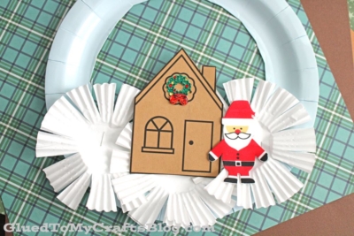 Winter Village Wreath Craft Idea For Kids