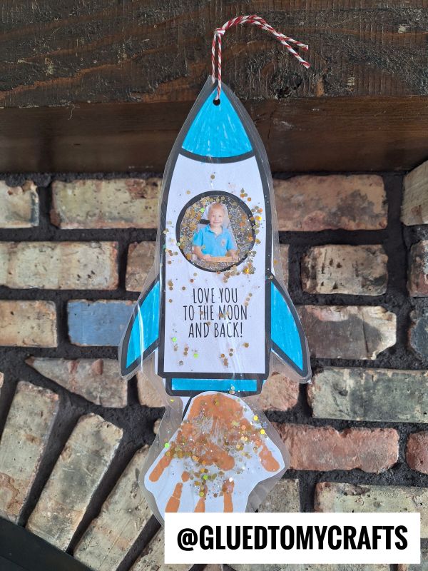Valentine's Day Rocket Photo Ornament